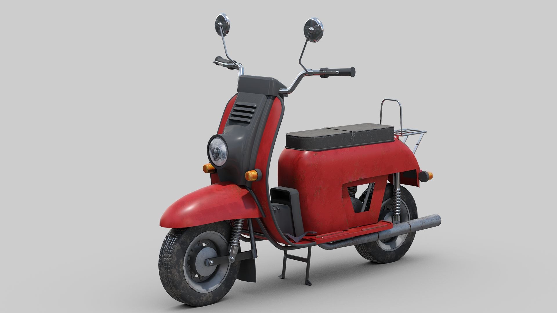 Vintage Scooter 3D Model - TurboSquid 2095512