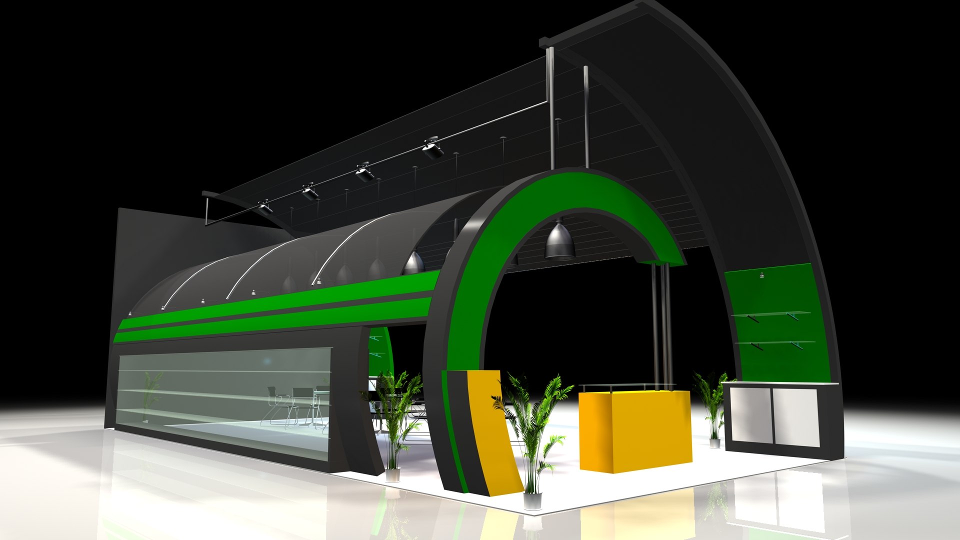 12x6 creative exhibition booth 3D - TurboSquid 1852285