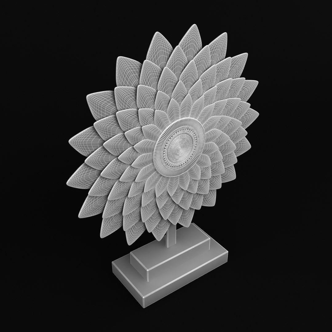 3d silver sculpture model