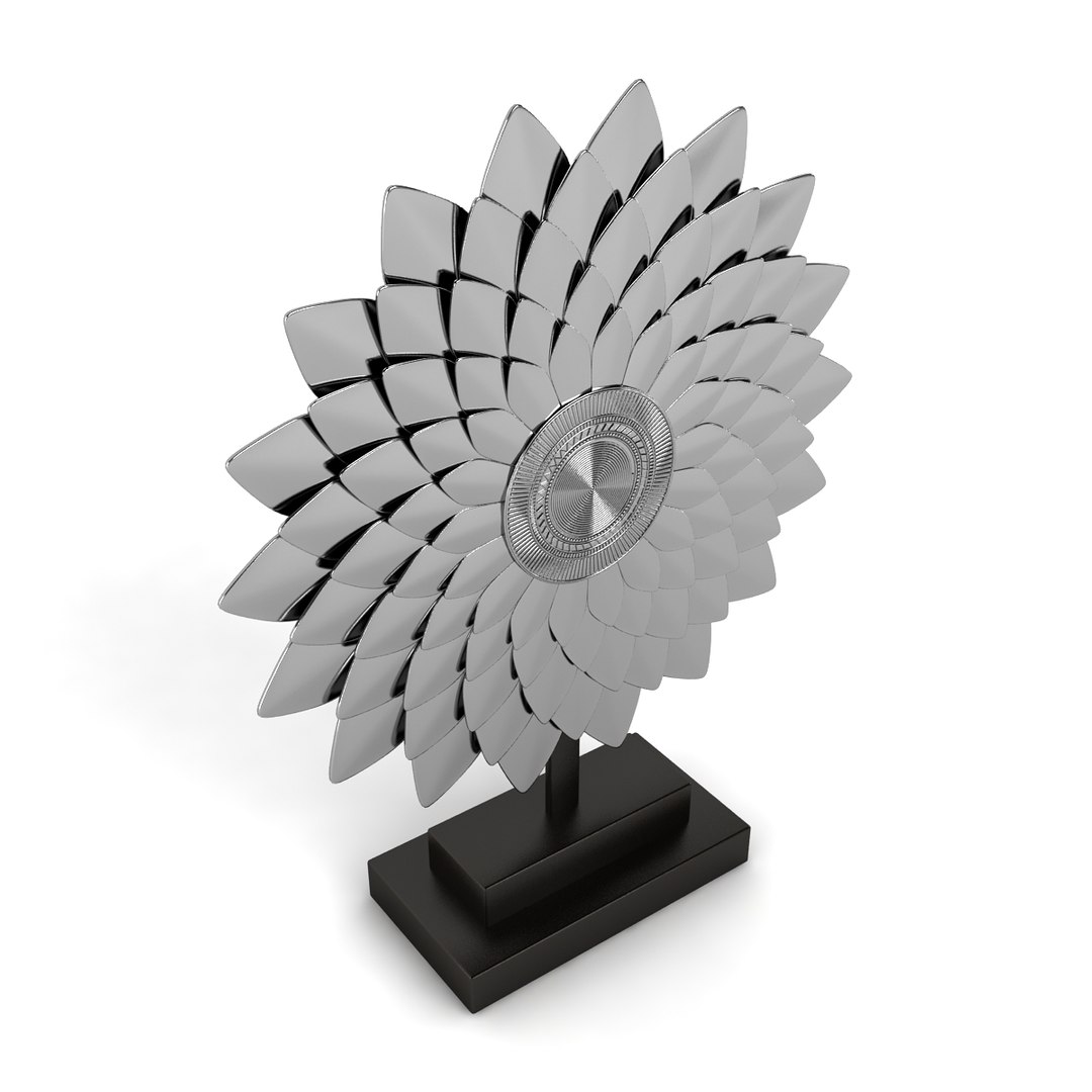 3d silver sculpture model