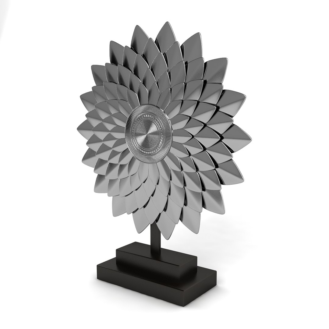 3d silver sculpture model