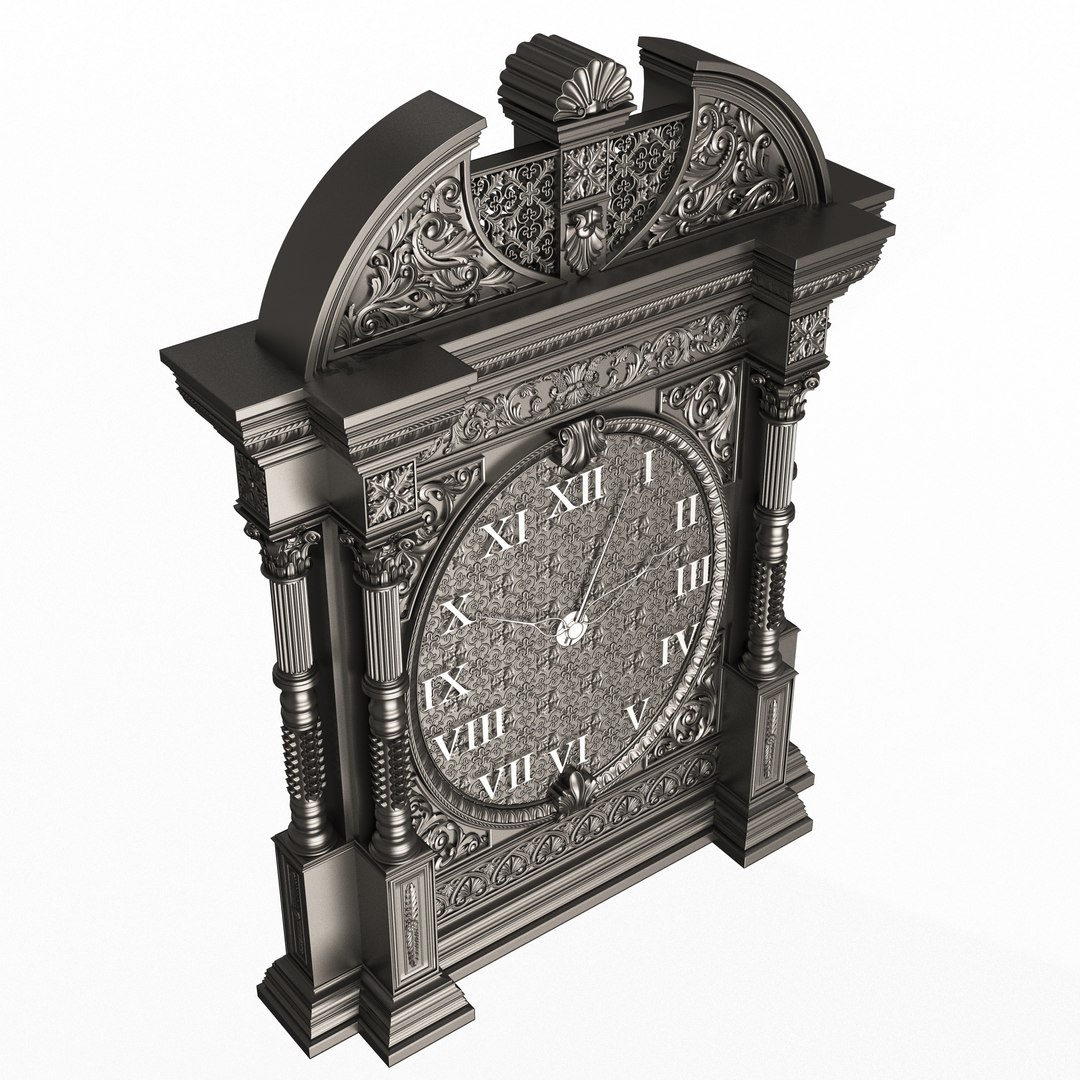 Classic Clock 014 Chrome 3D - TurboSquid 2137781