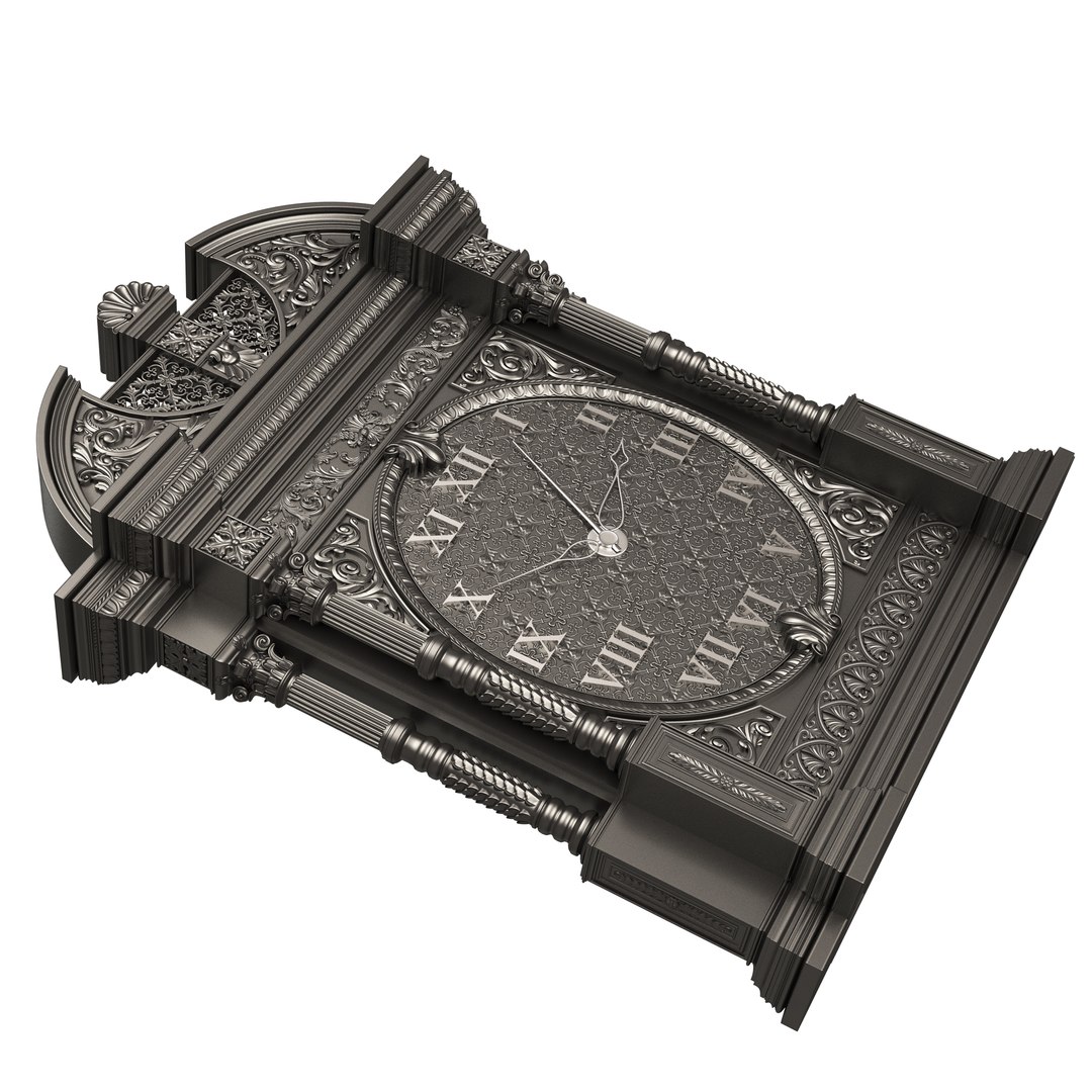 Classic Clock 014 Chrome 3D - TurboSquid 2137781