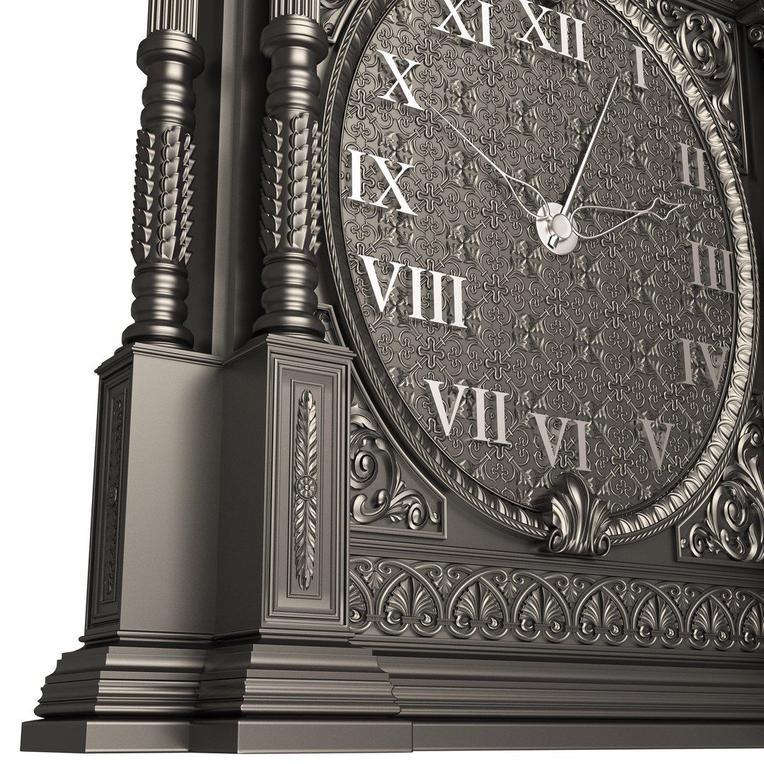 Classic Clock 014 Chrome 3D - TurboSquid 2137781