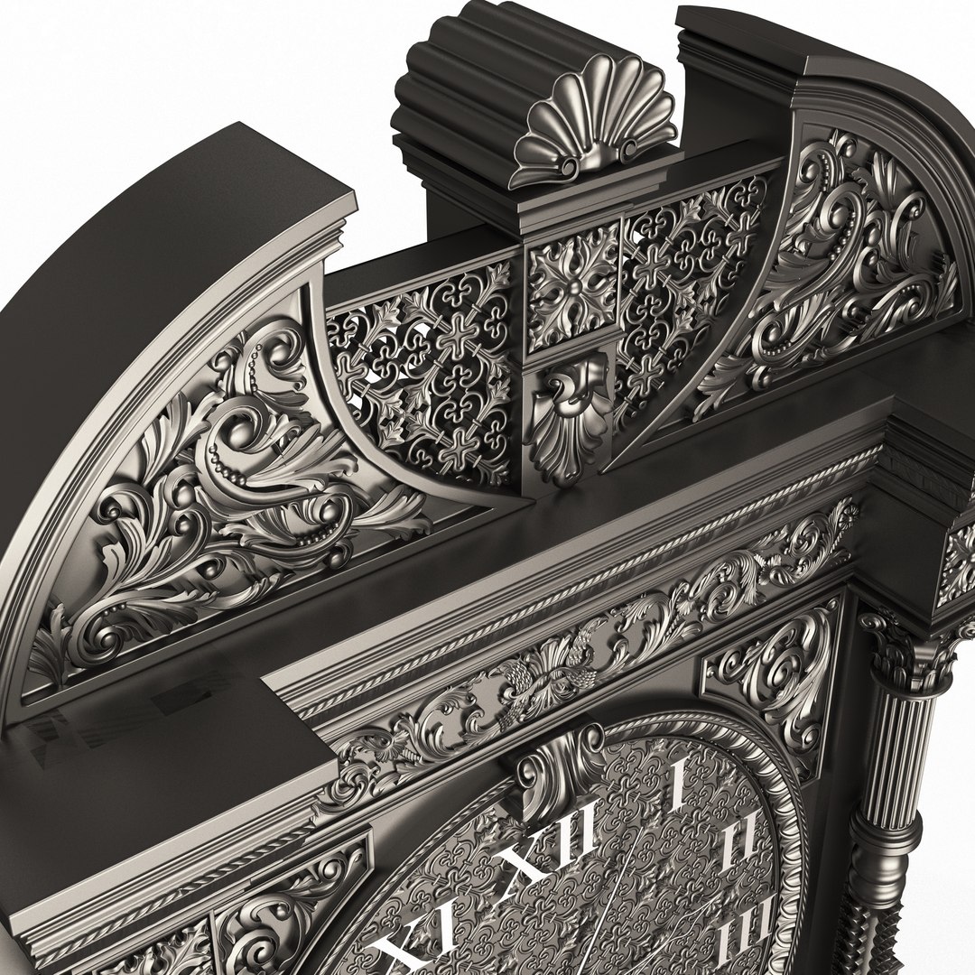 Classic Clock 014 Chrome 3D - TurboSquid 2137781