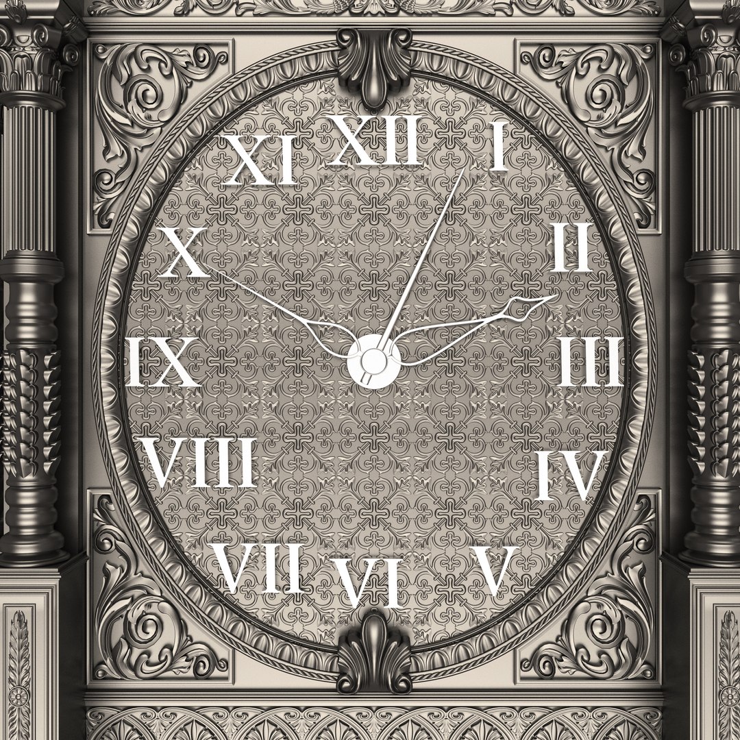 Classic Clock 014 Chrome 3D - TurboSquid 2137781