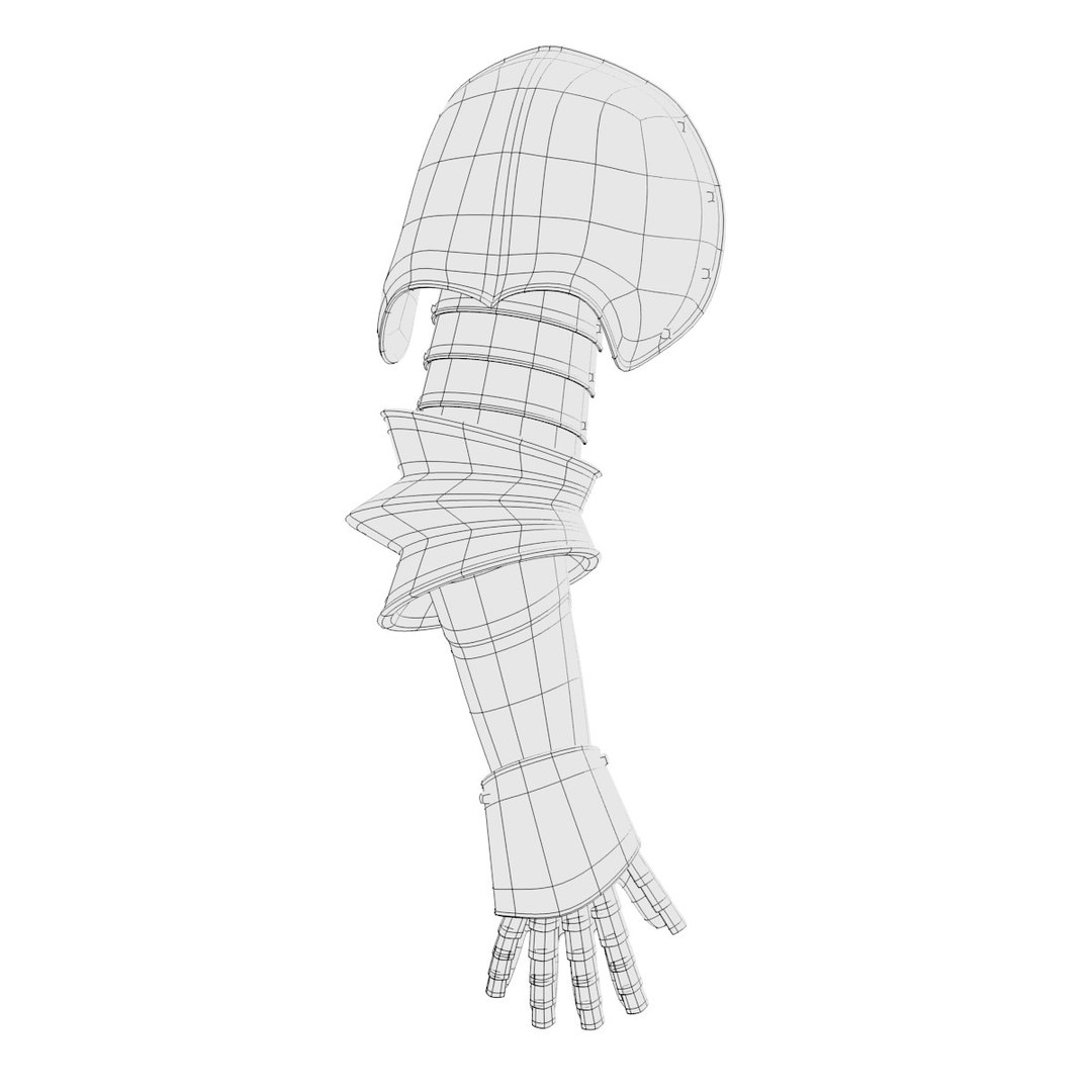 3d Model Arm Medieval Armor