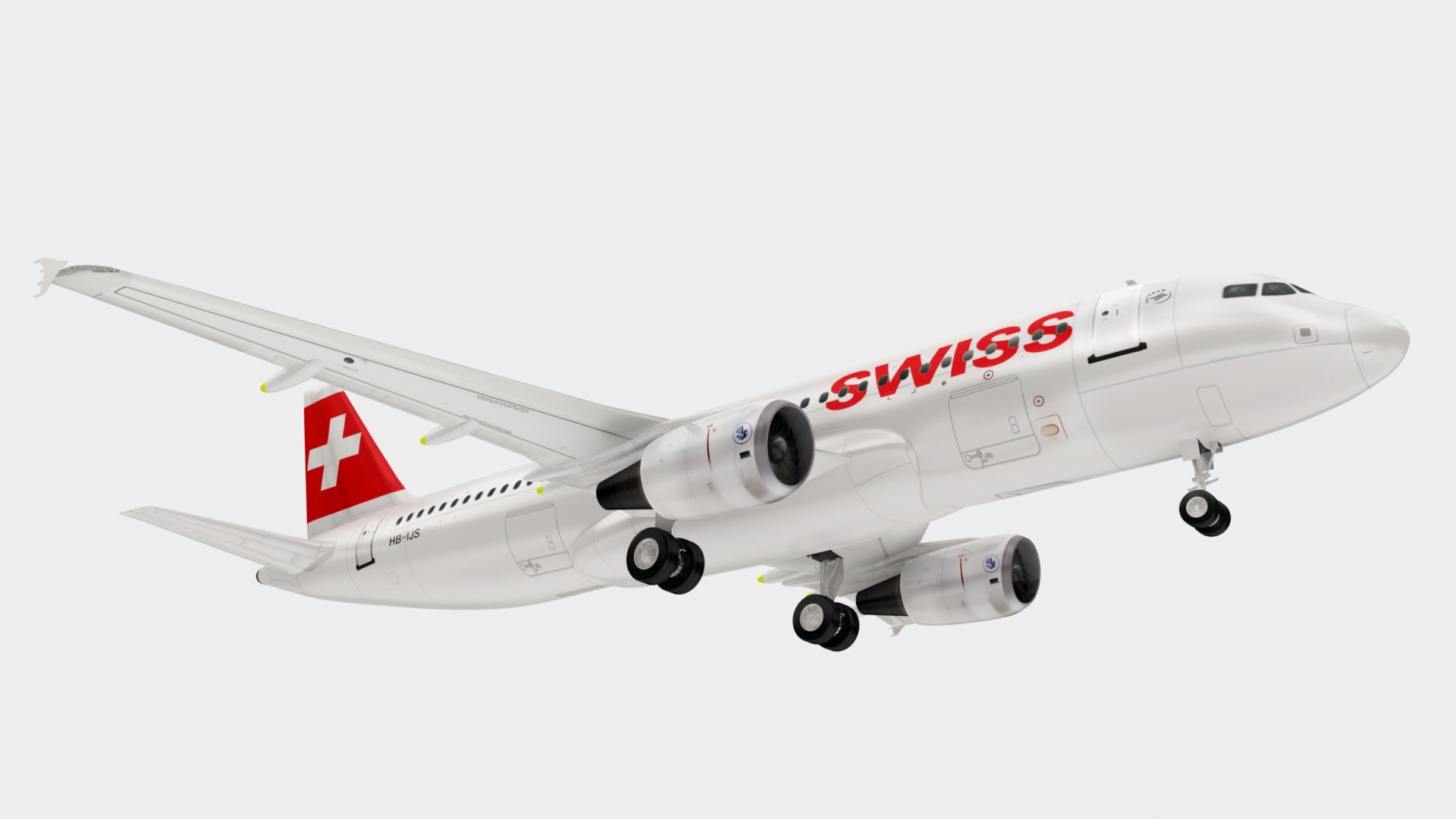 3D Airbus Swiss Airlines Model - TurboSquid 1474951