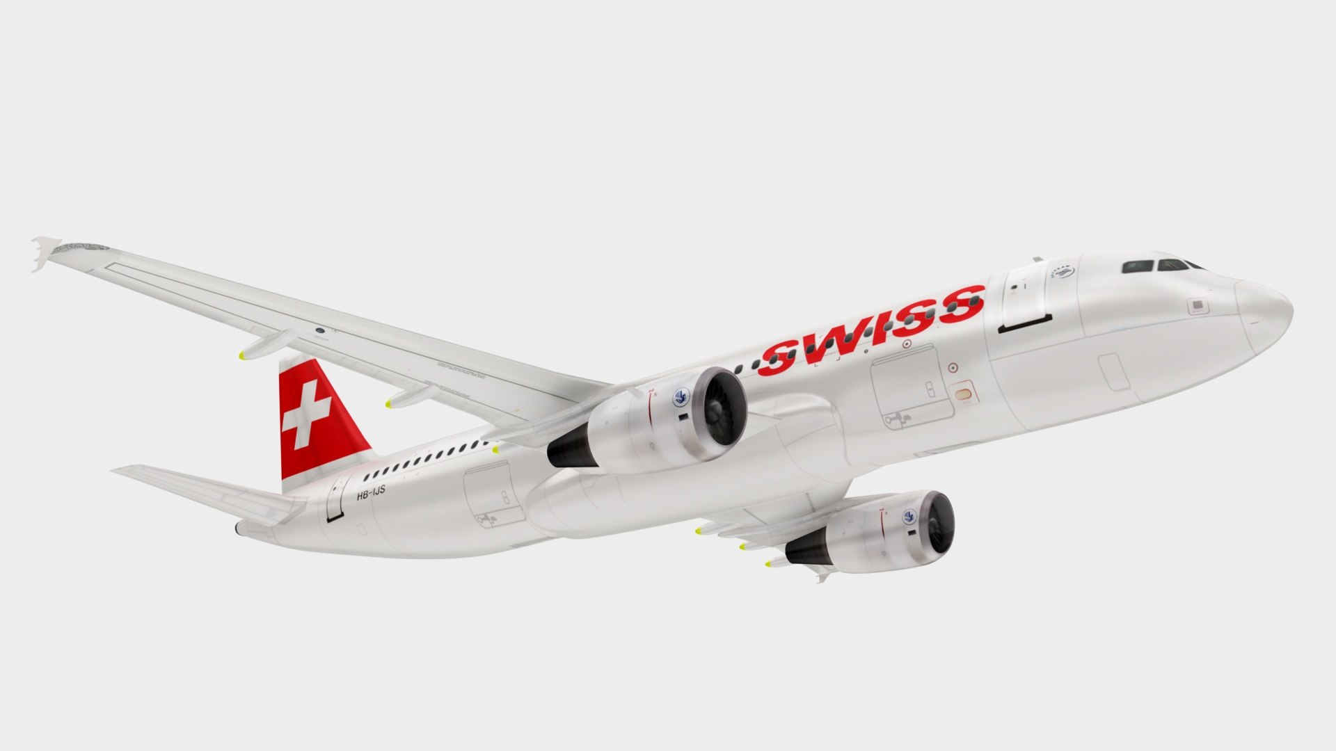 3D Airbus Swiss Airlines Model - TurboSquid 1474951