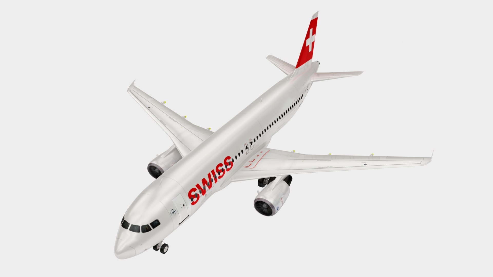 3D Airbus Swiss Airlines Model - TurboSquid 1474951