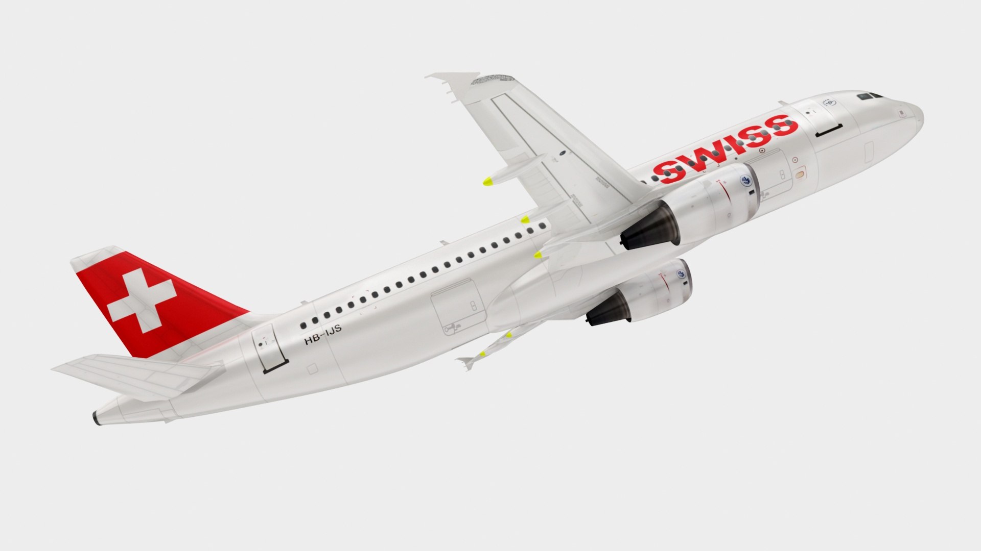 3D Airbus Swiss Airlines Model - TurboSquid 1474951