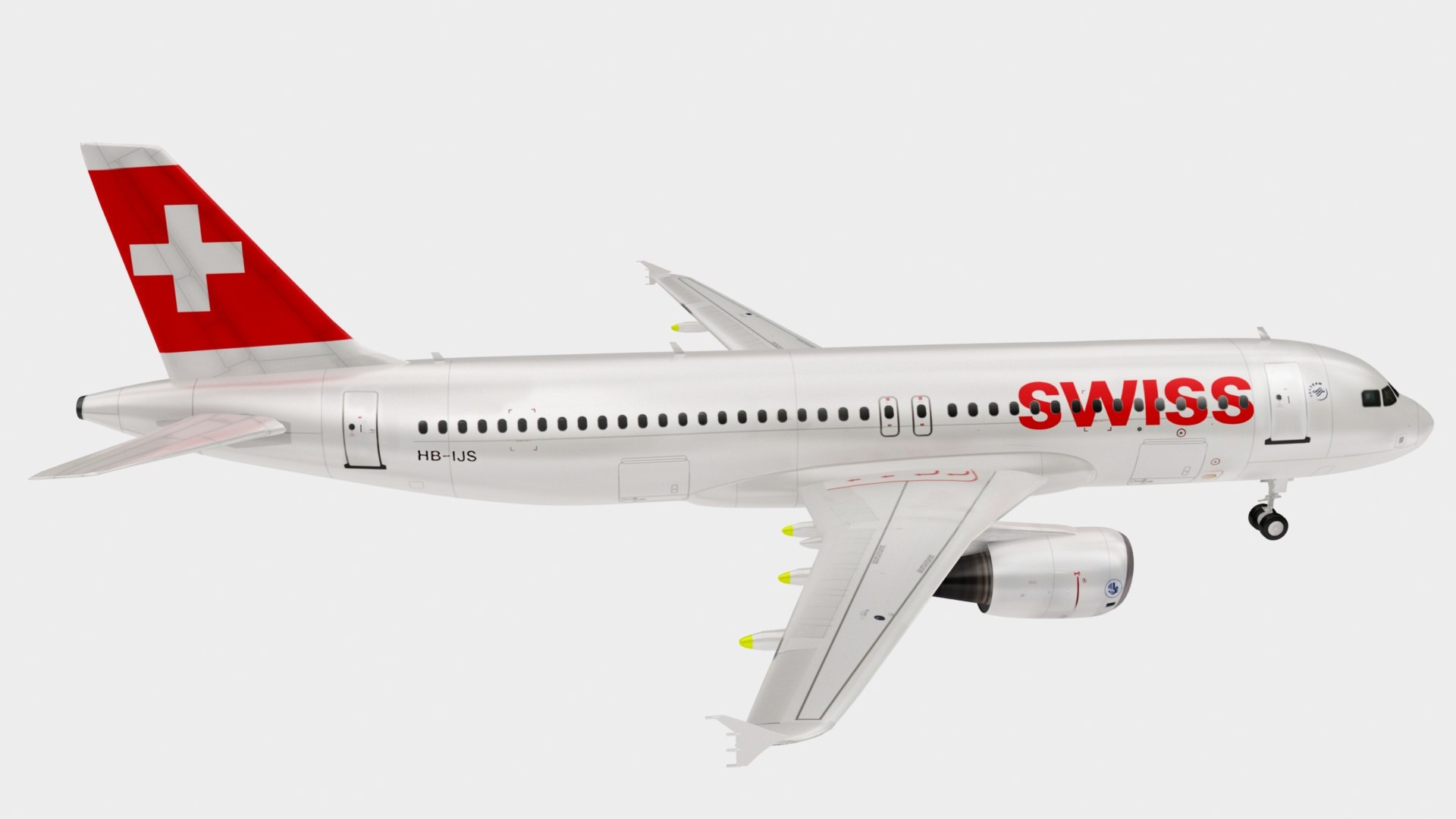 3D Airbus Swiss Airlines Model - TurboSquid 1474951