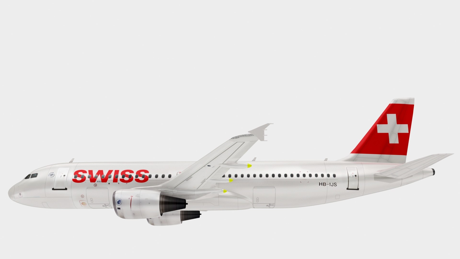 3D Airbus Swiss Airlines Model - TurboSquid 1474951