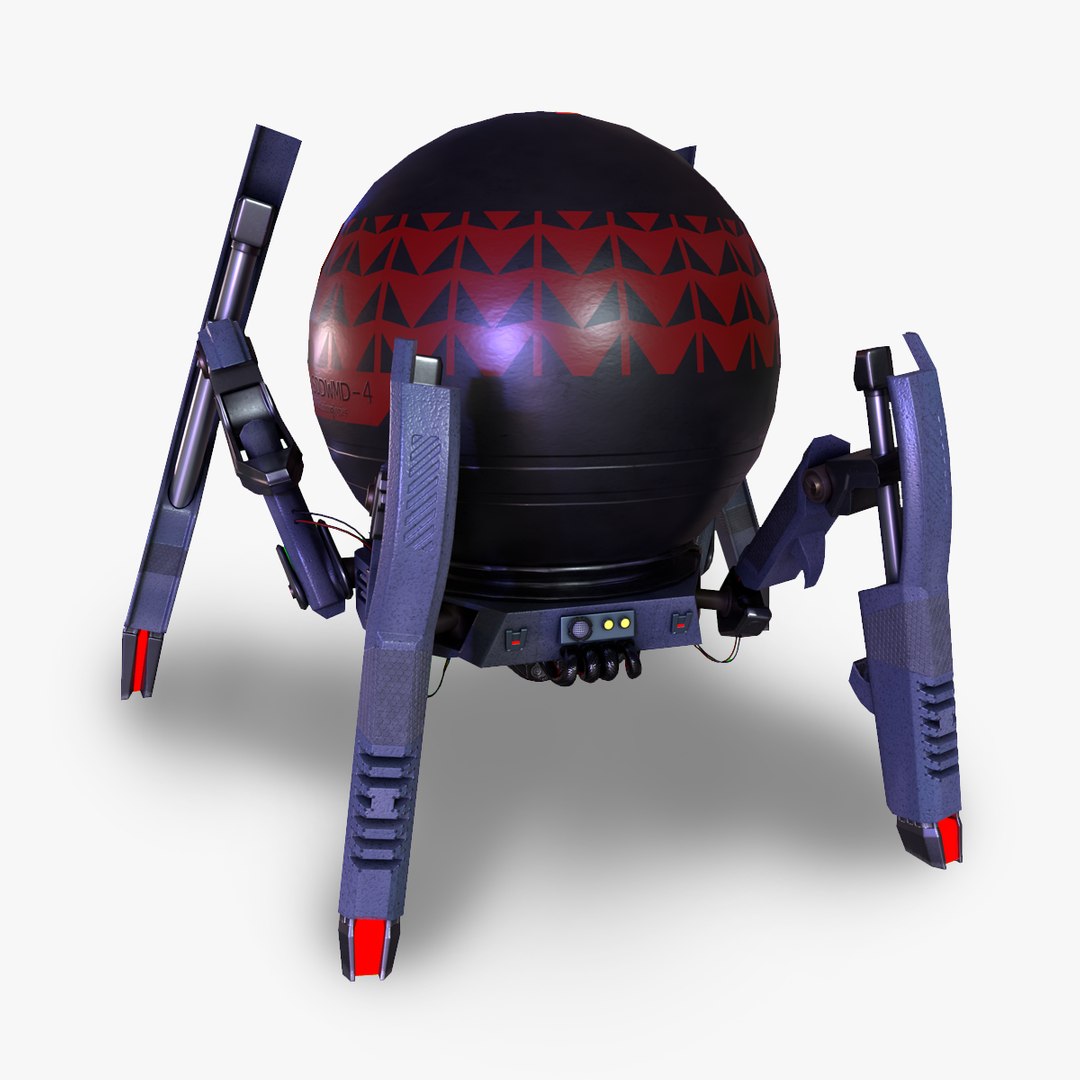 3D model Gameready PBR Sci-Fi Spider-Robot Low-poly 3D model ...
