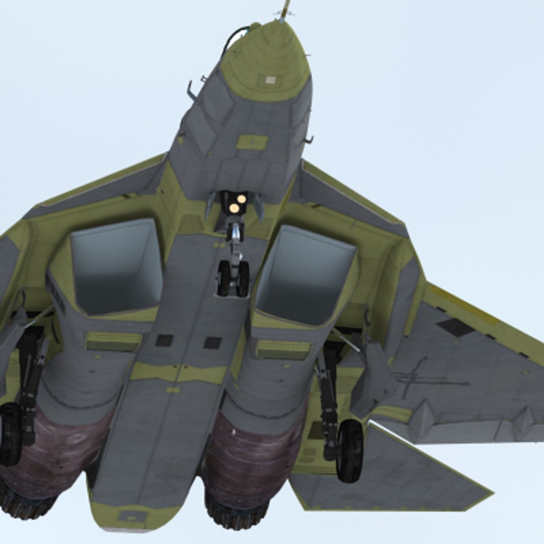 versions prototype sukhoi t-50 3d model