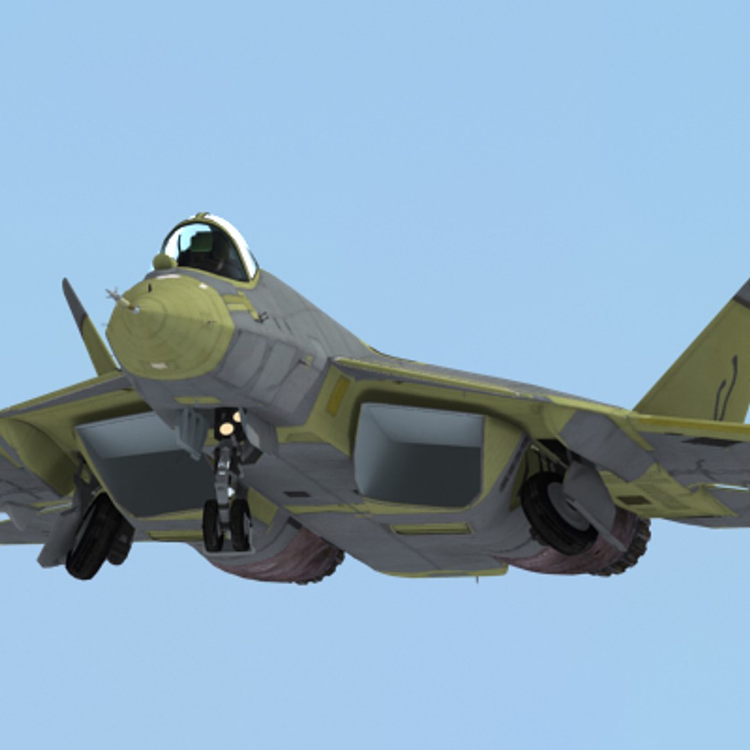 versions prototype sukhoi t-50 3d model