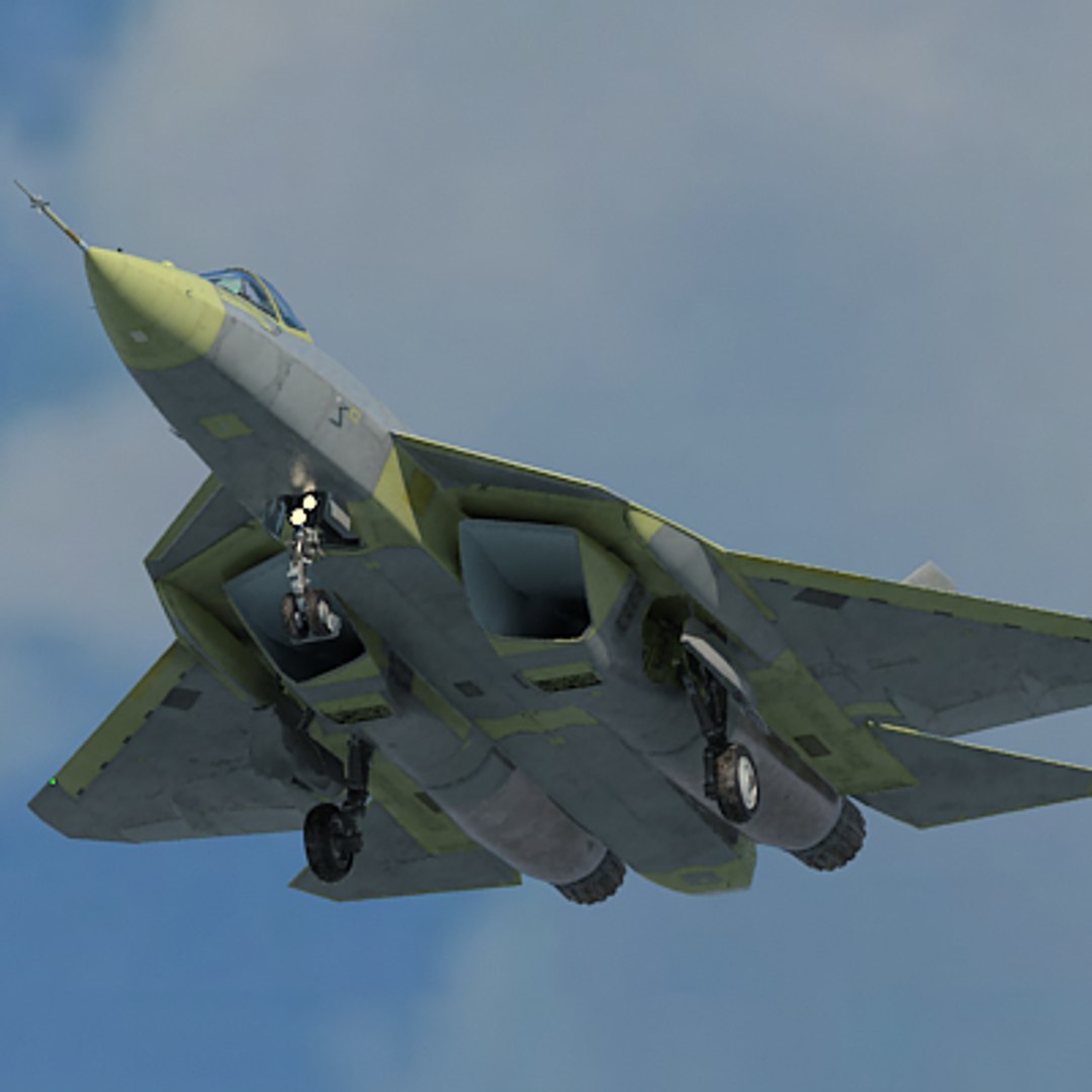 versions prototype sukhoi t-50 3d model