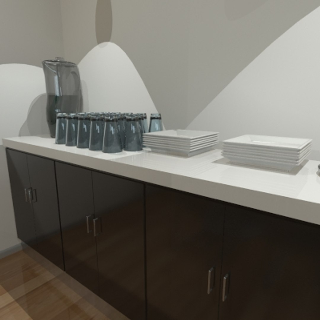 3d Model Office Kitchen
