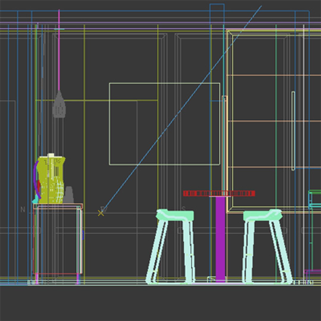 3d Model Office Kitchen