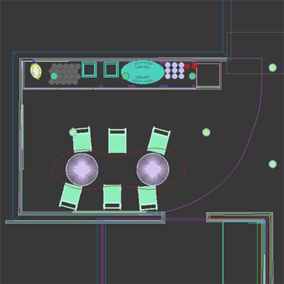 3d Model Office Kitchen