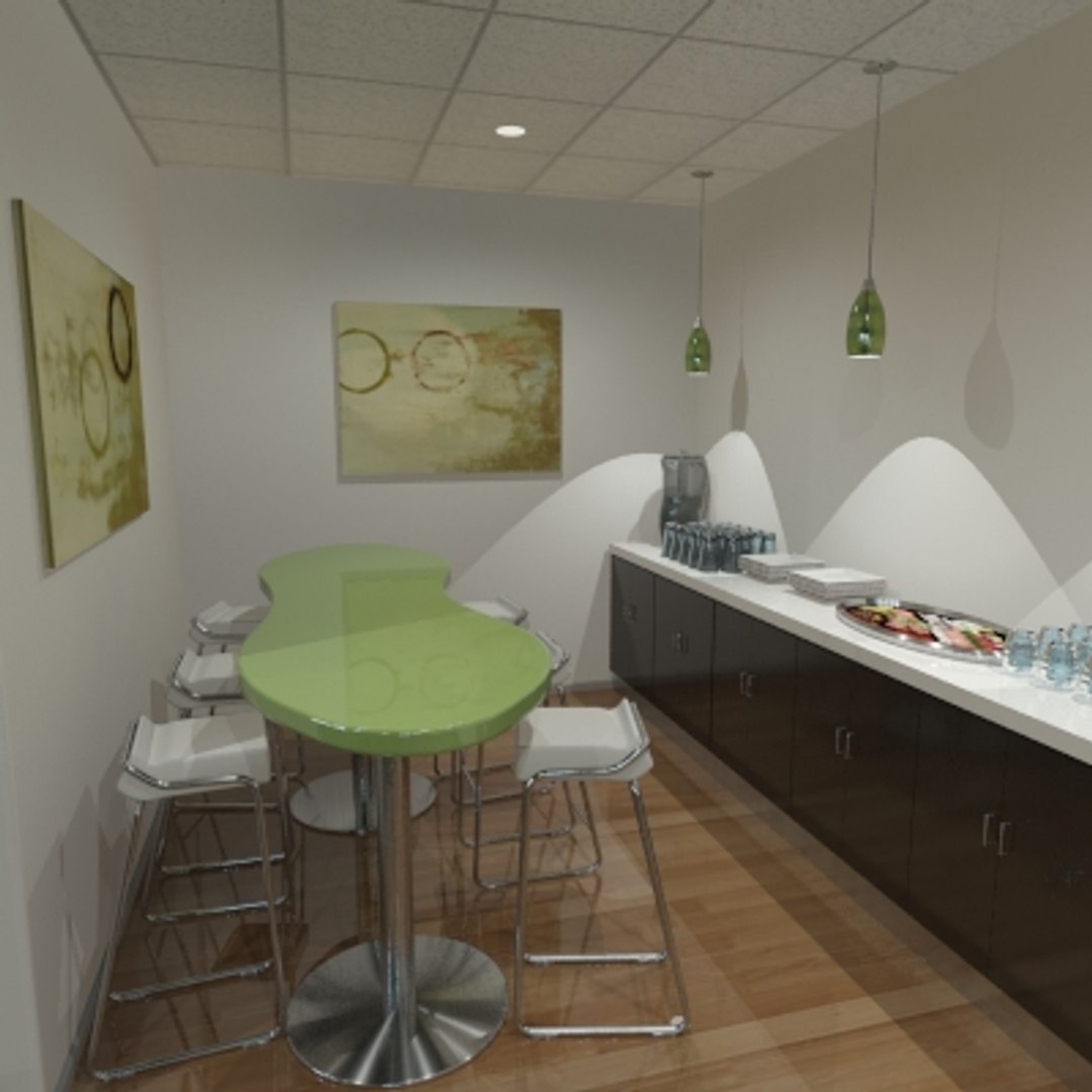 3d Model Office Kitchen