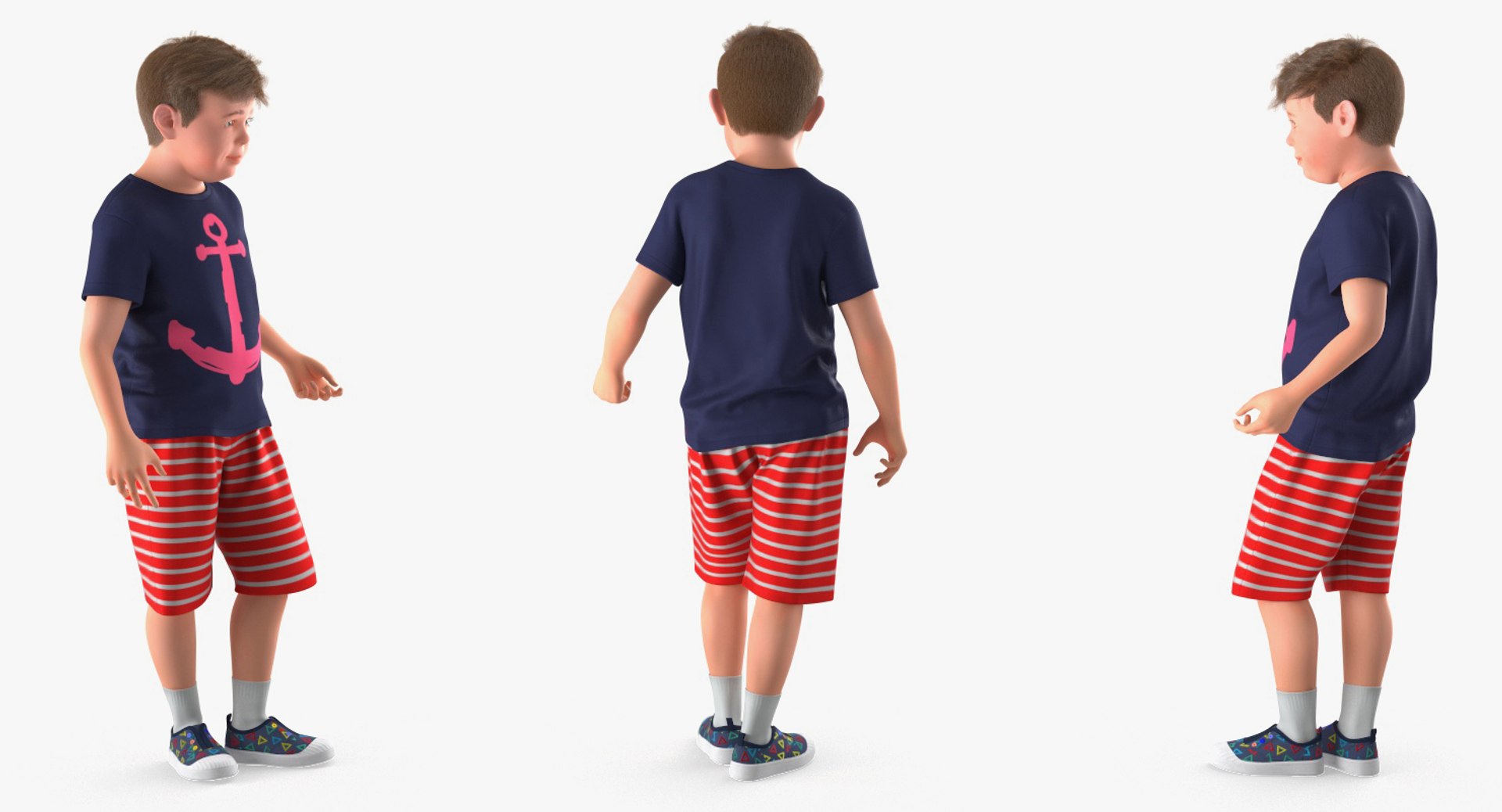Teenage Boy Standing Pose Model - TurboSquid 1339100