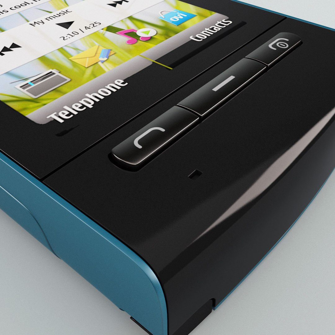Nokia 5250 Blue 3d 3ds