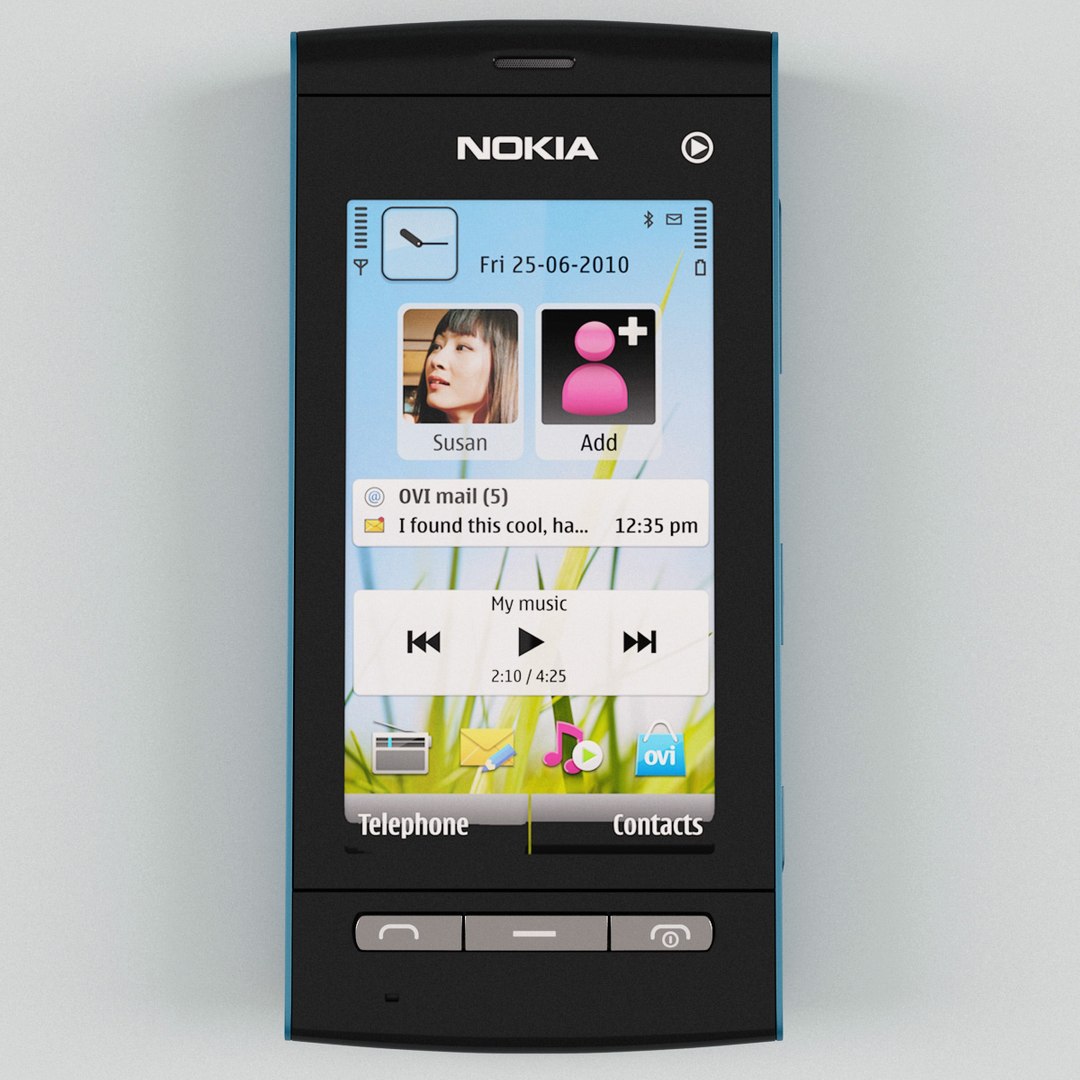 Nokia 5250 Blue 3d 3ds