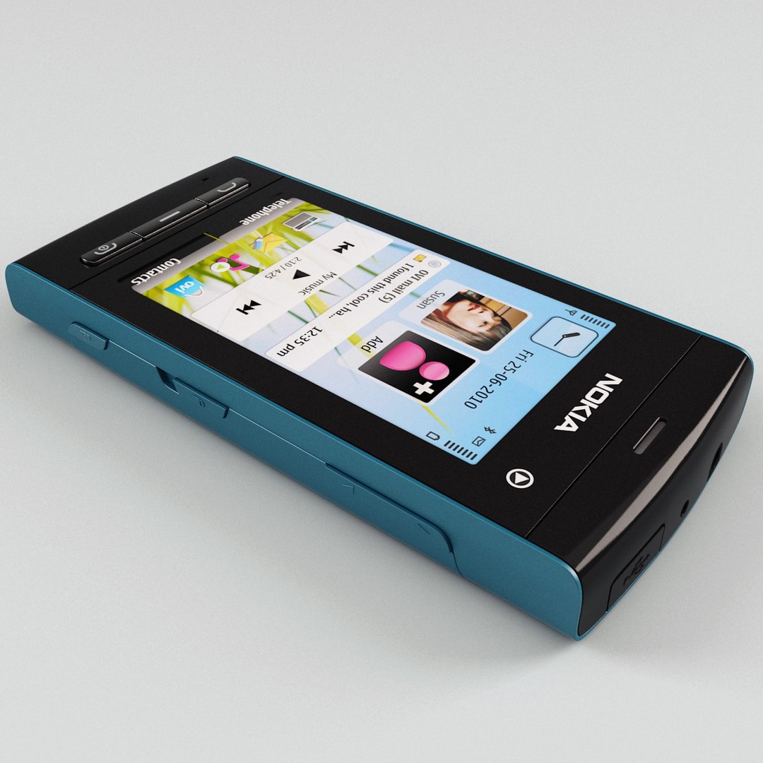 Nokia 5250 Blue 3d 3ds