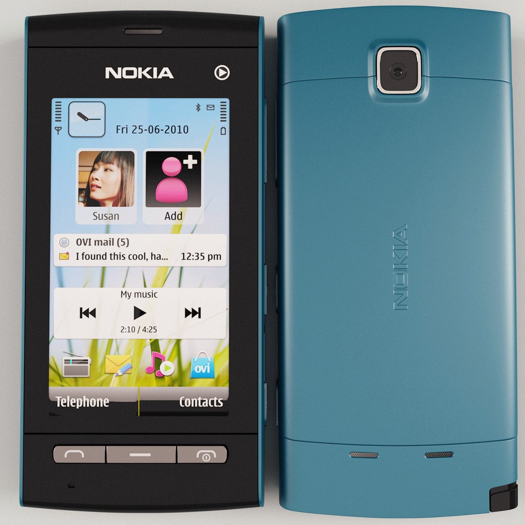 Nokia 5250 Blue 3d 3ds