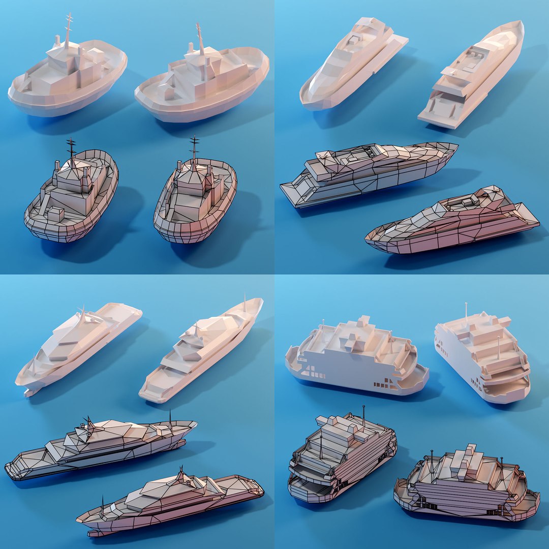 3D Paper Vessels - TurboSquid 1864551