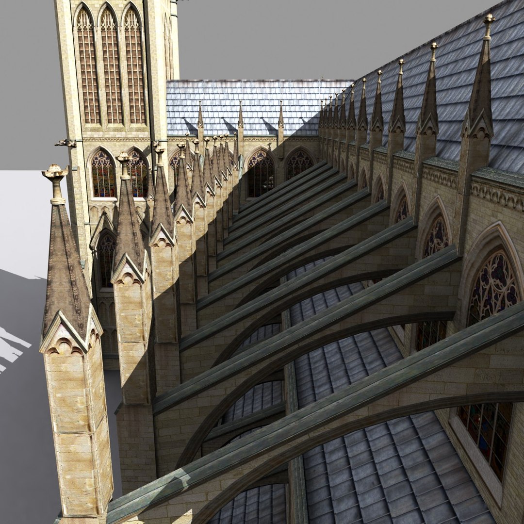 Medieval Cathedral Gothic 3d Model