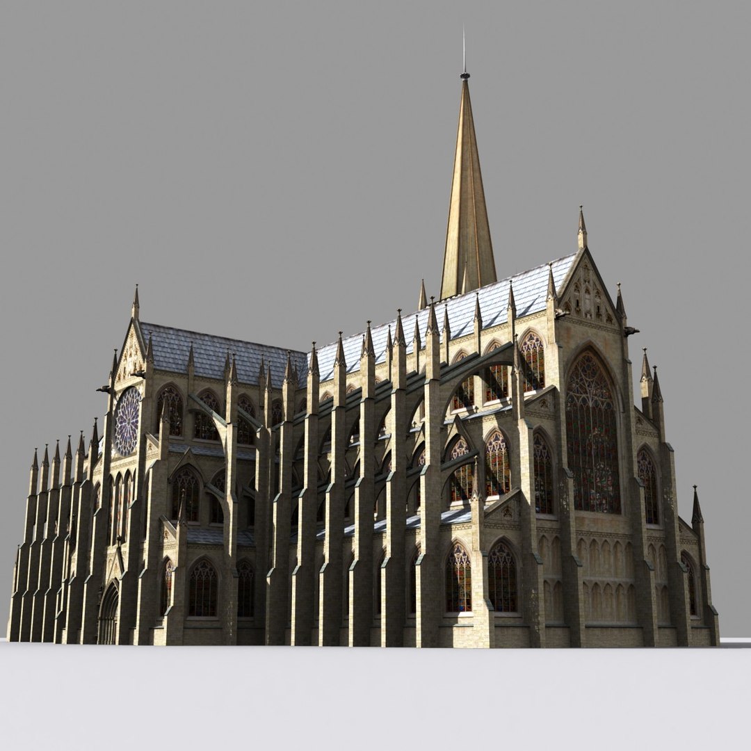 Medieval Cathedral Gothic 3d Model