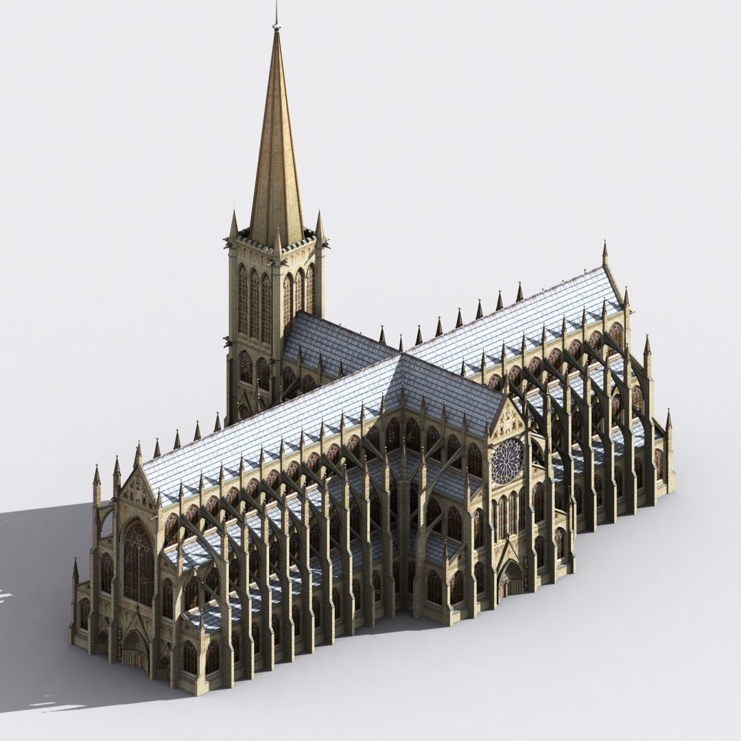 Medieval Cathedral Gothic 3d Model