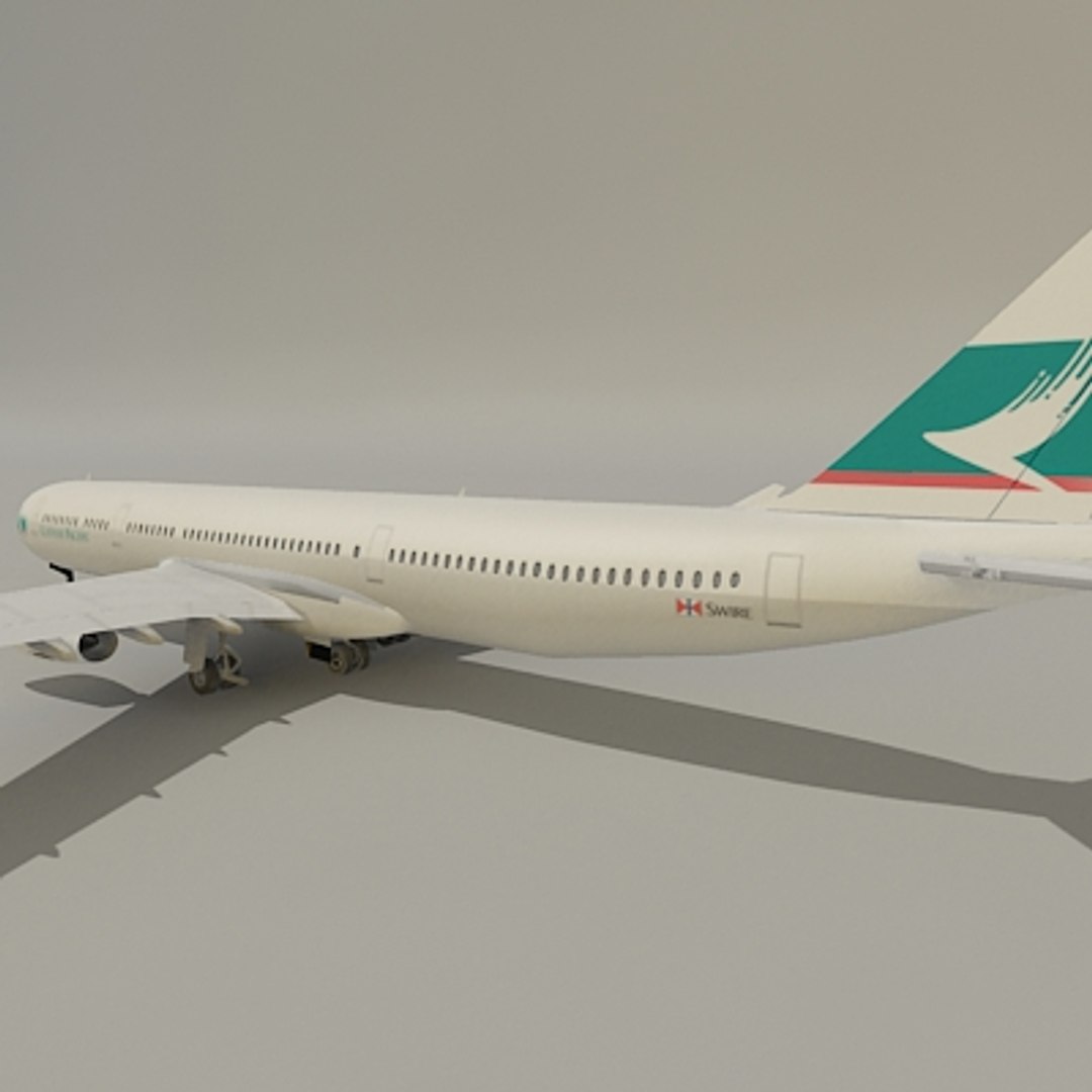 airbus cathay pacific 3d model