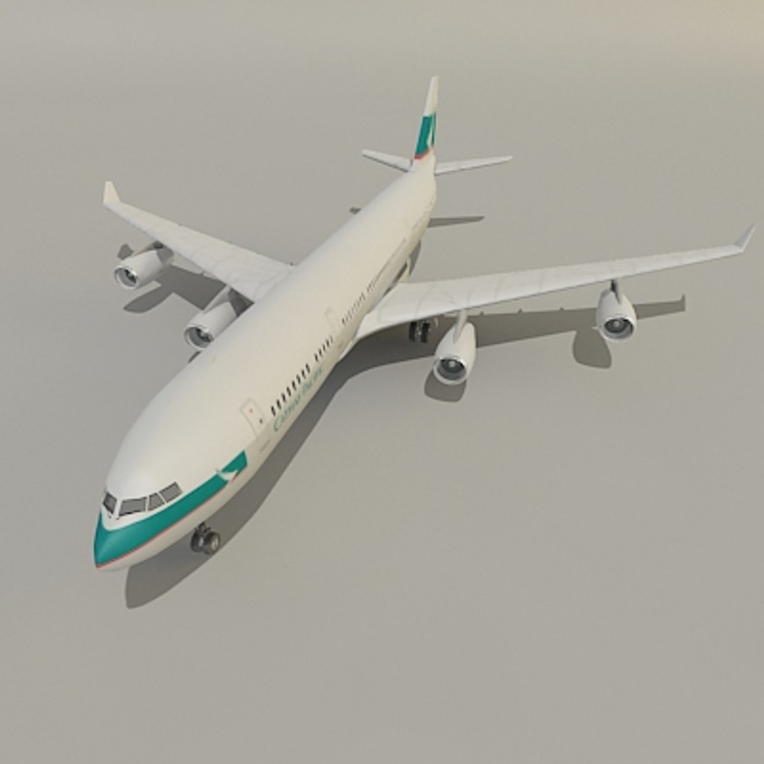 airbus cathay pacific 3d model