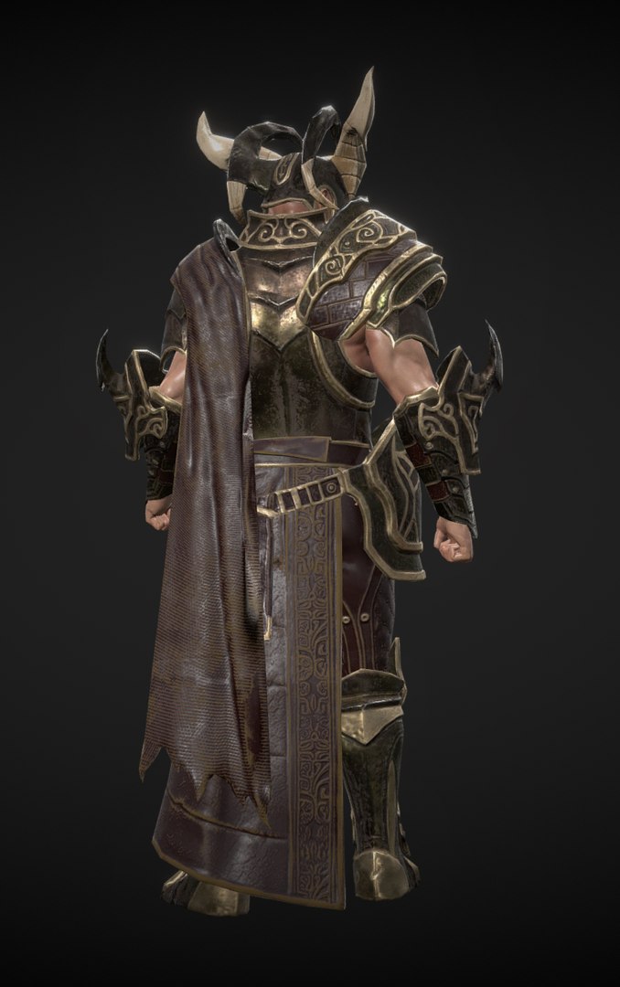 3D Model Warrior Character - TurboSquid 1336585