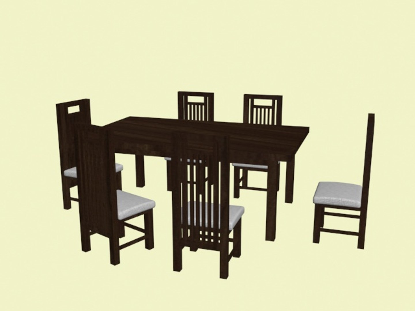 Dinning table 6 seater 3D model - TurboSquid 1334389
