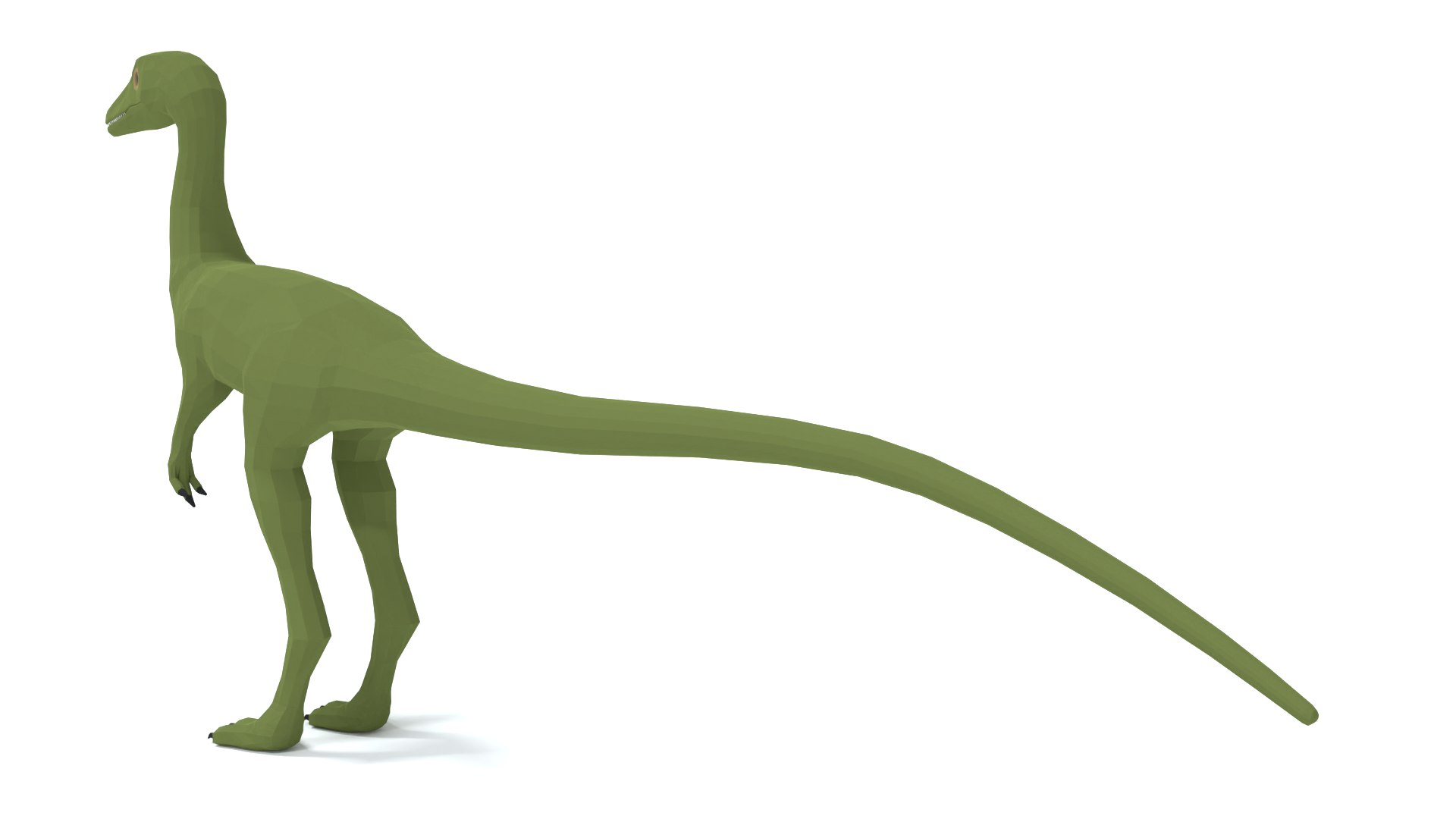 3D Low Poly Cartoon Compsognathus Dinosaur - TurboSquid 1846502
