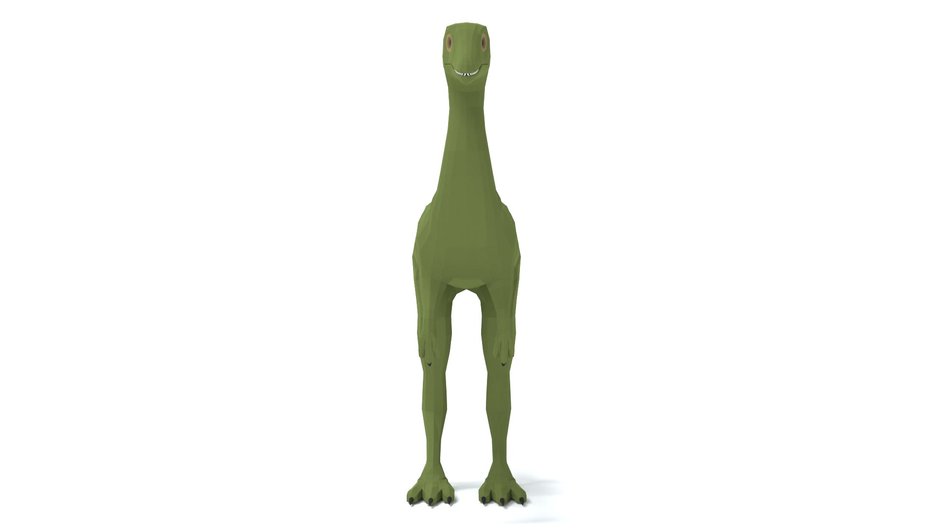3D Low Poly Cartoon Compsognathus Dinosaur - TurboSquid 1846502