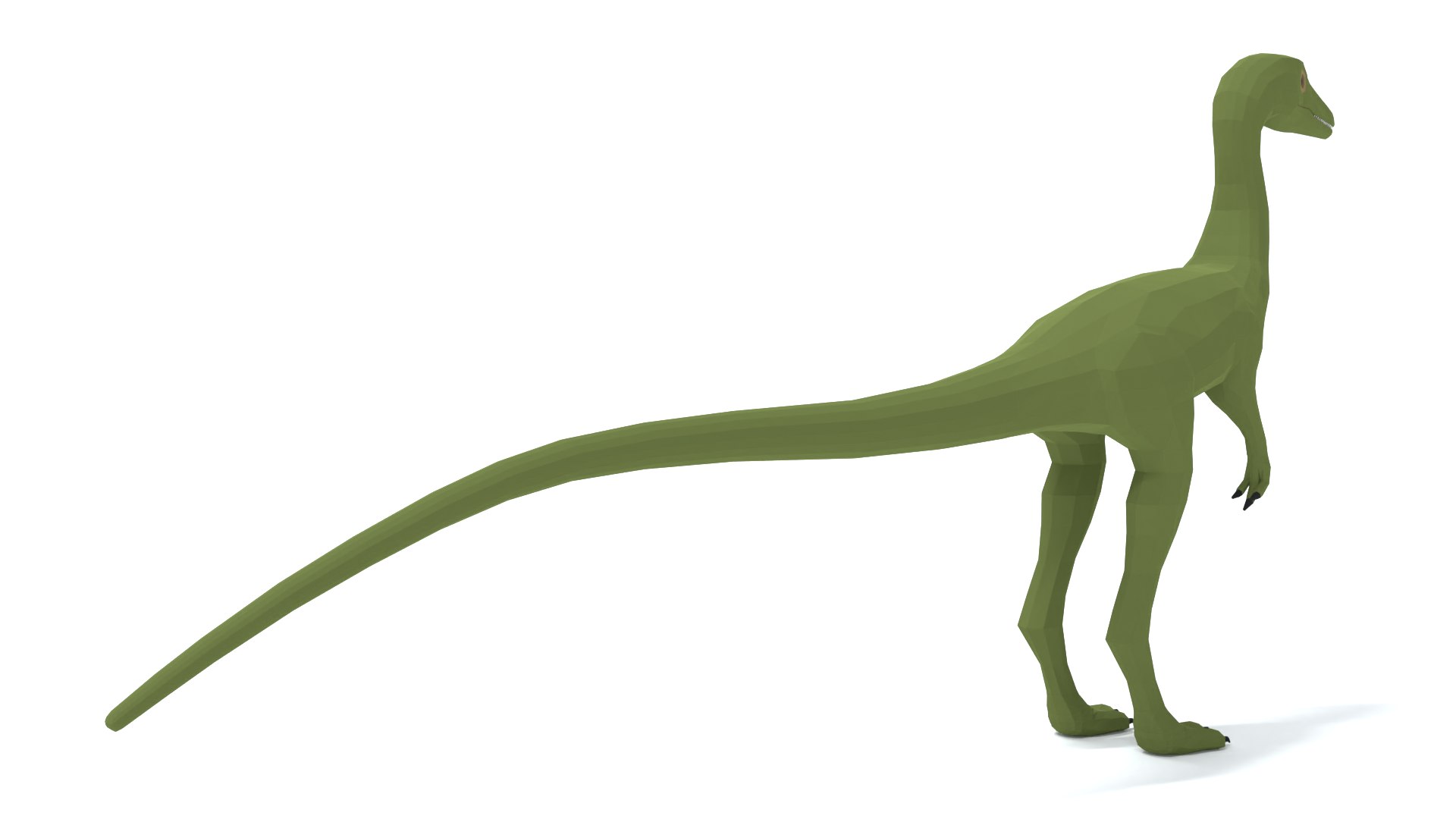3D Low Poly Cartoon Compsognathus Dinosaur - TurboSquid 1846502
