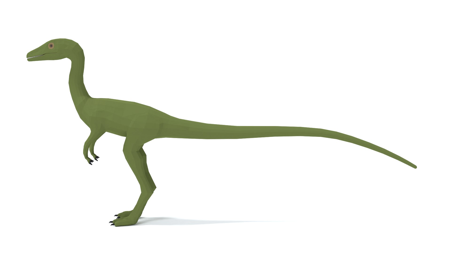 3D Low Poly Cartoon Compsognathus Dinosaur - TurboSquid 1846502