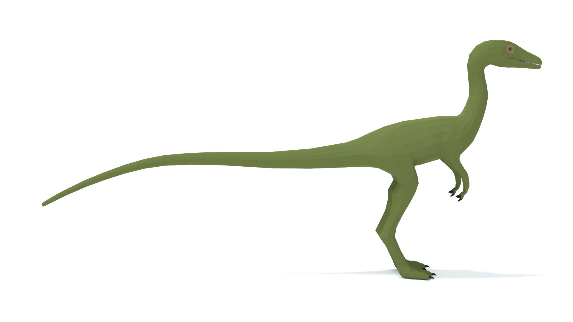 3D Low Poly Cartoon Compsognathus Dinosaur - TurboSquid 1846502