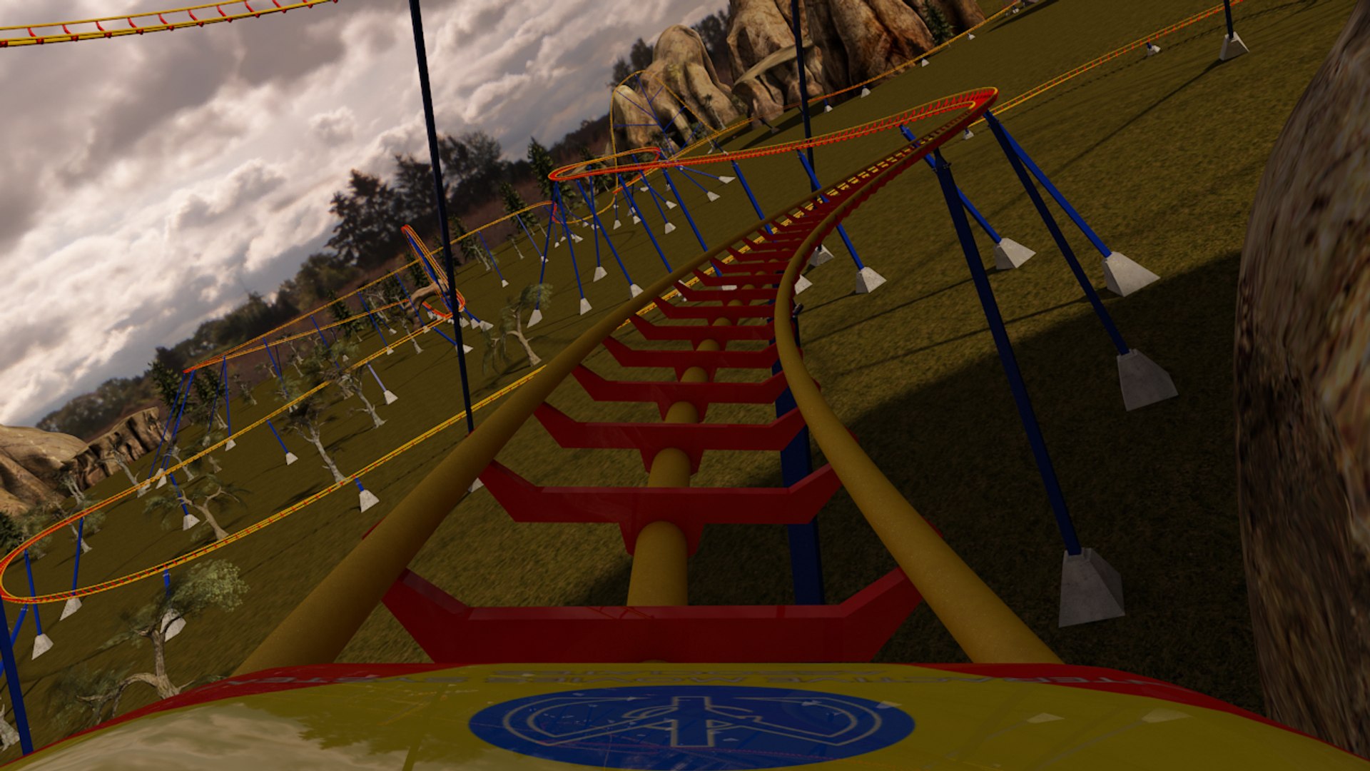 3d Model Rollercoaster Ride