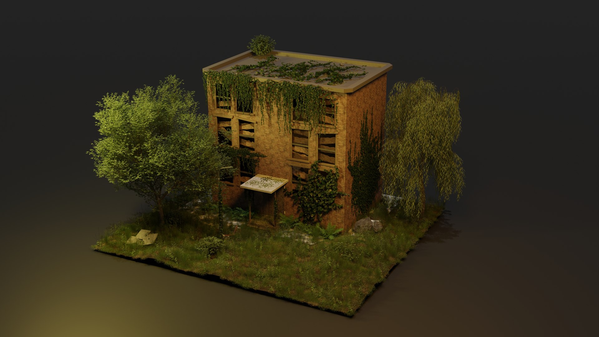 3D Post Apocalypse House Model - TurboSquid 2050383