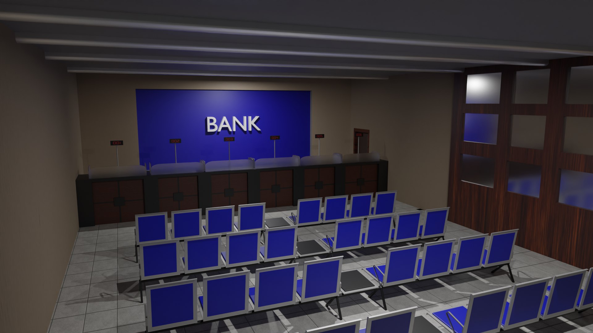 3D Bank Interior - TurboSquid 1923599