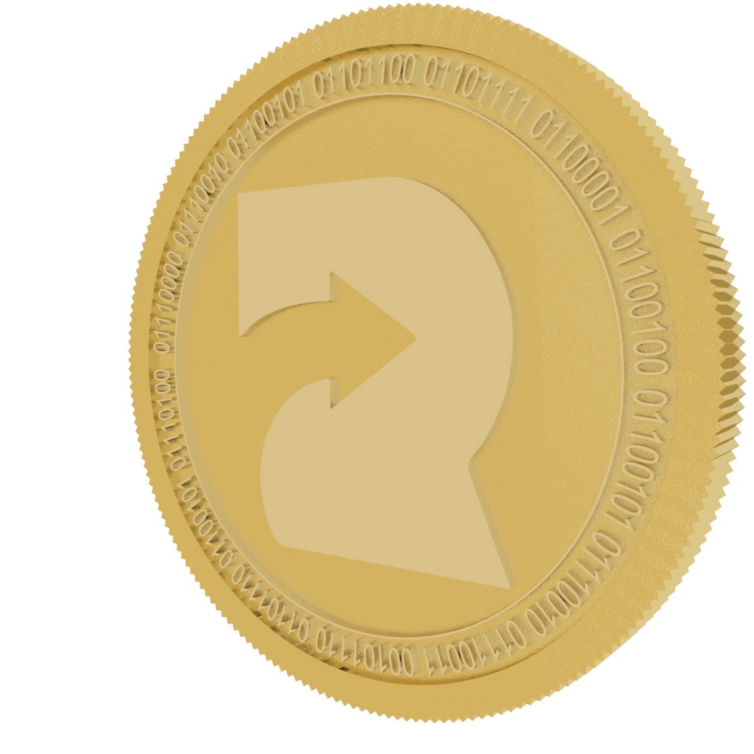 Refereum gold coin 3D - TurboSquid 1555308