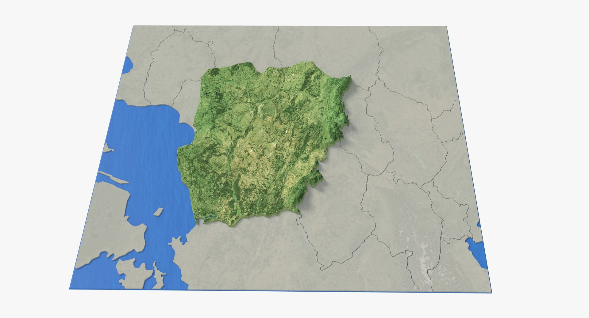 Poland Topographic Map 3D Model - TurboSquid 2336882