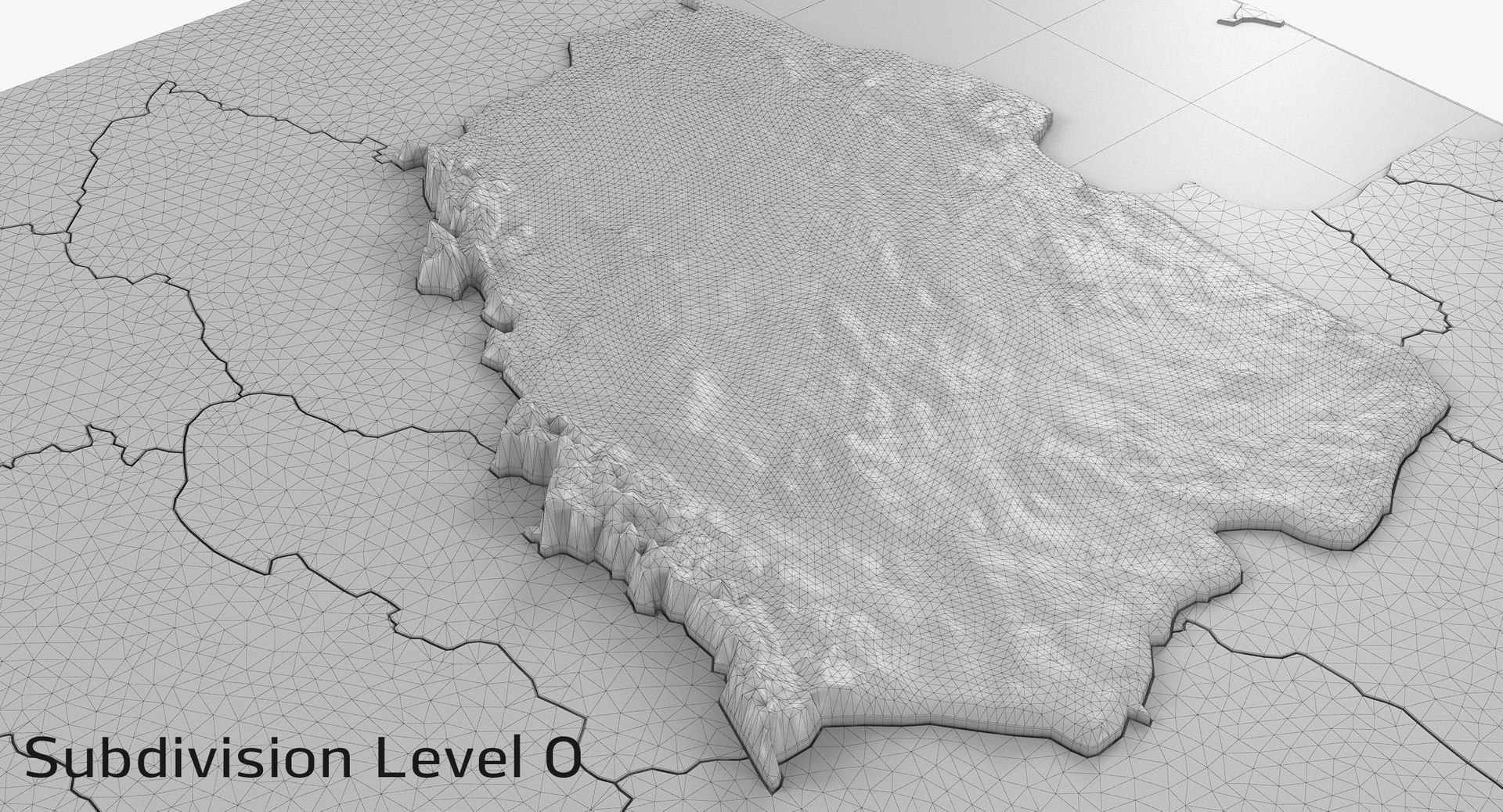 Poland Topographic Map 3D Model - TurboSquid 2336882