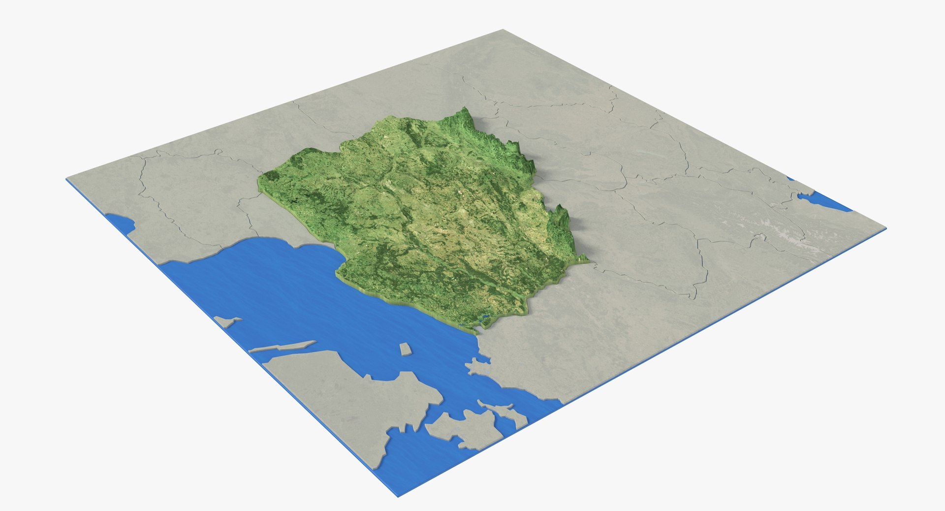 Poland Topographic Map 3D Model - TurboSquid 2336882
